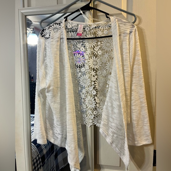 No Boundaries | Sweaters | No Boundaries Shrug Juniors 9 White Flower ...